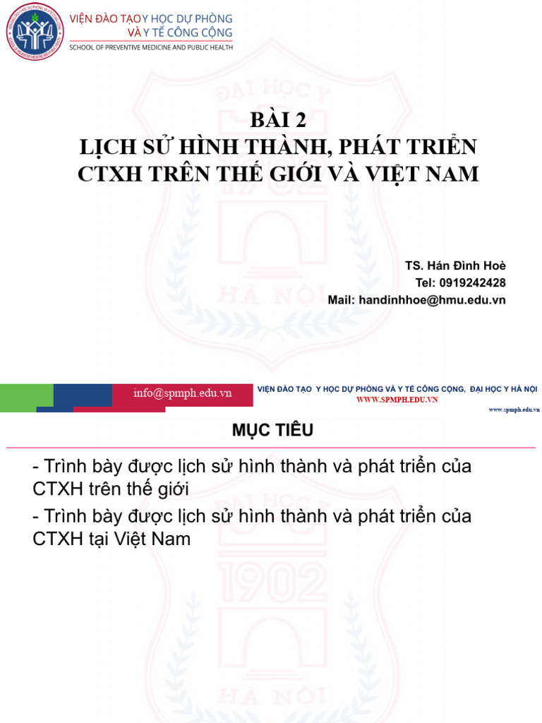 Bài 2. Lịch Sử Hình Thành, Phát Triển CTXH TG Và VN | PDF