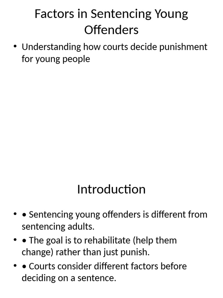 Sentencing Factors for Young Offenders | PDF | Juvenile Delinquency ...