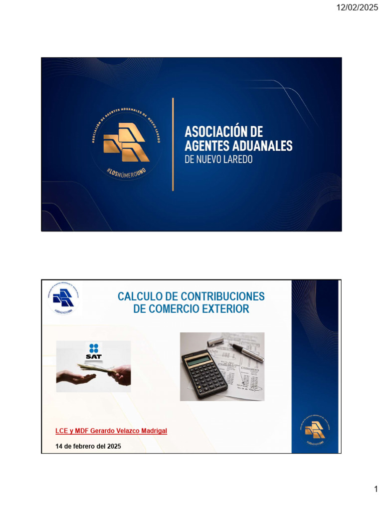 Material de Cálculo de Contribuciones | PDF | aduana | Arancel