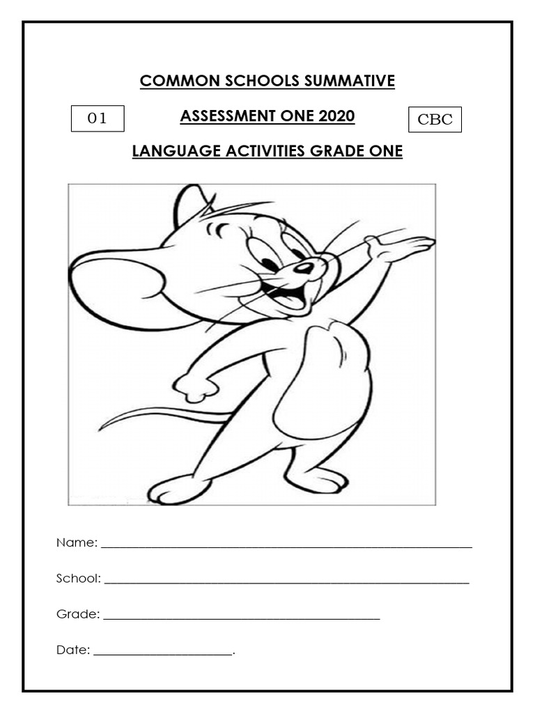 Grade One Language Activities Assessment | PDF