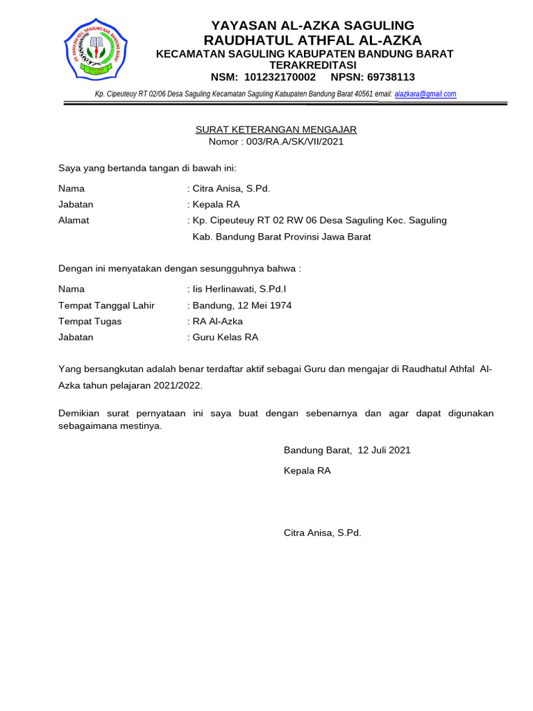 SK Mengajar 2021 - 2022 | PDF