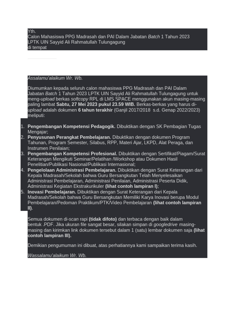 Contoh Dokumen RPL | PDF