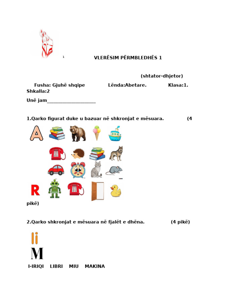 Test Abetare Tremujori1 | PDF