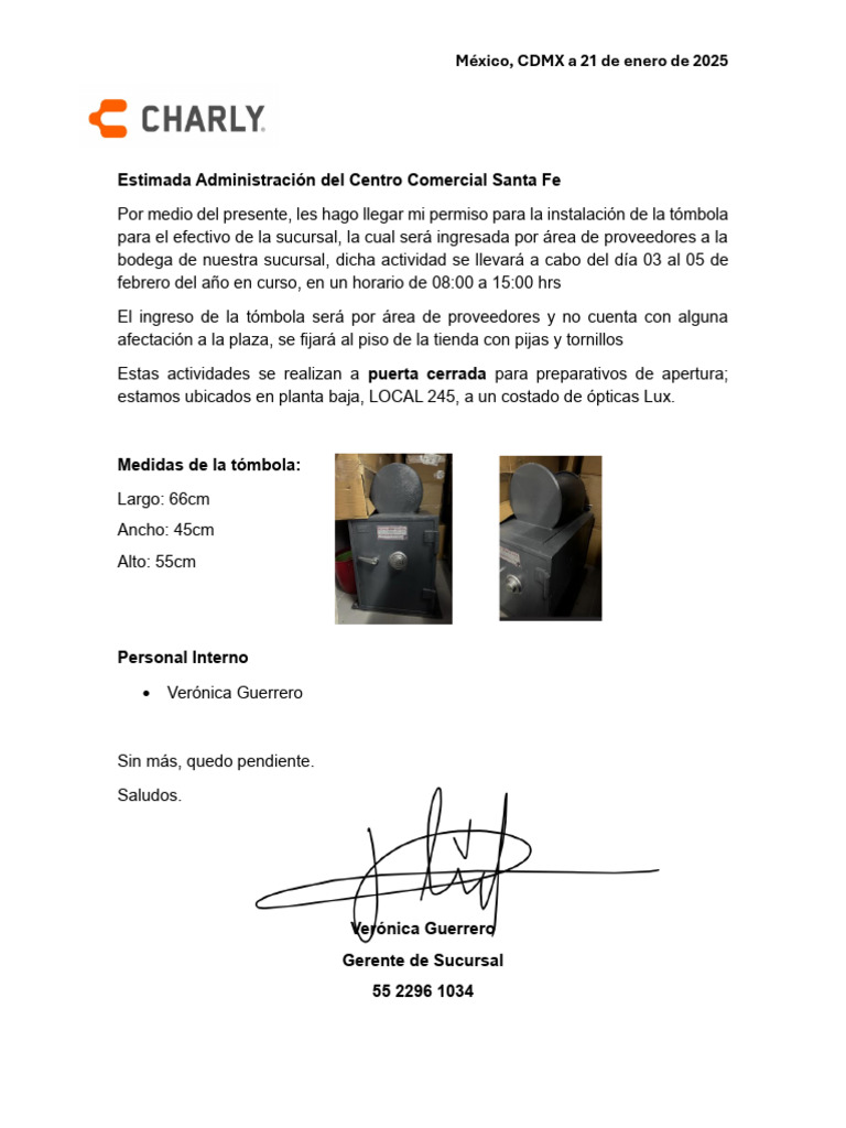 Permiso Tombola Charly | PDF