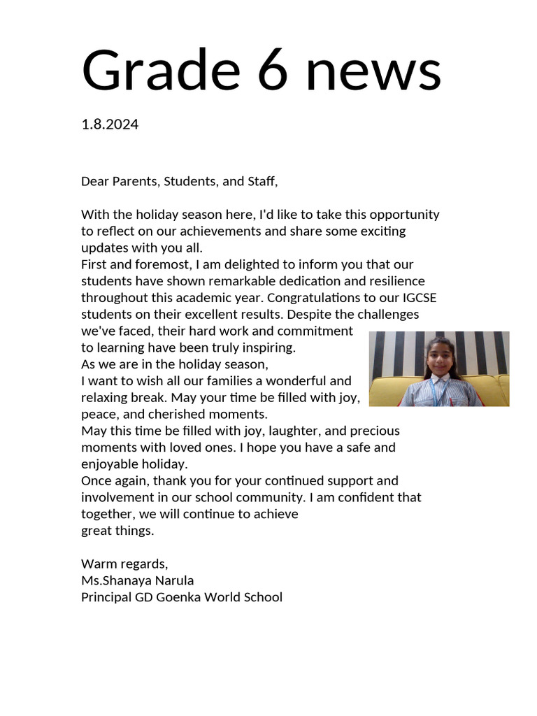 GRADE 6 NEWS | PDF