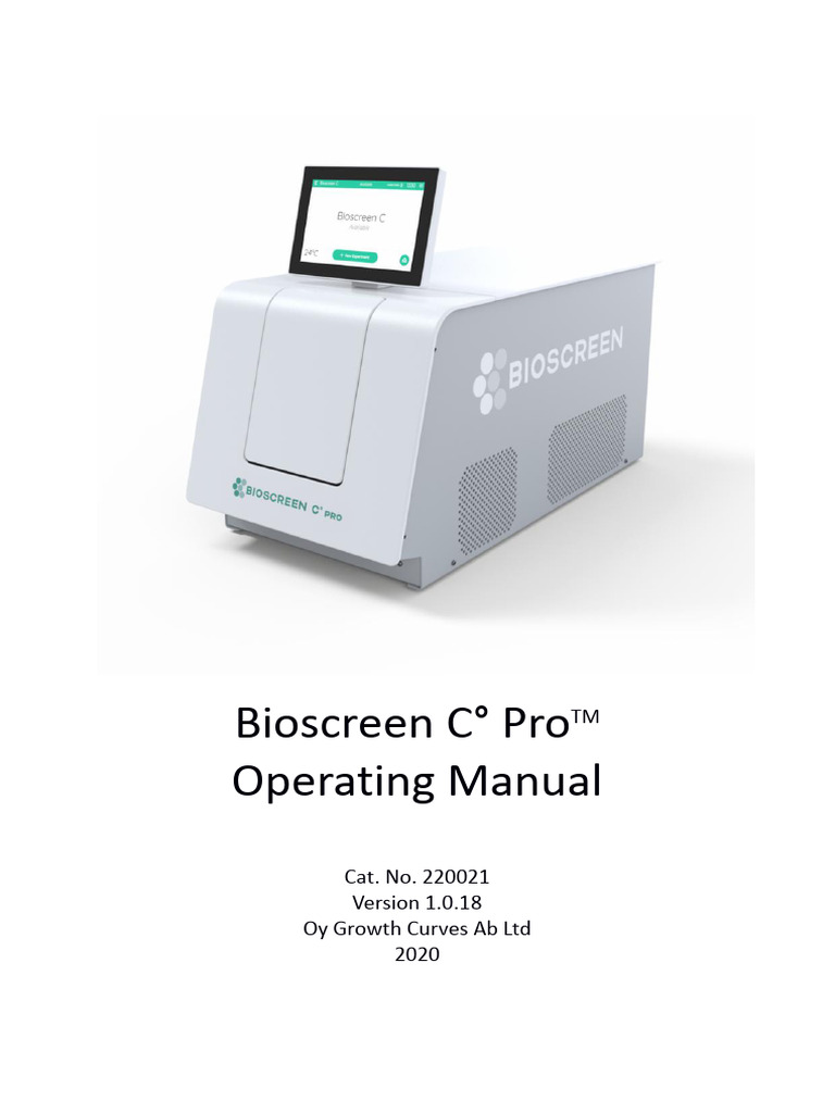 Bioscreen C Pro Operating Manual v.1.0.18 | PDF | Ip Address | Computer ...