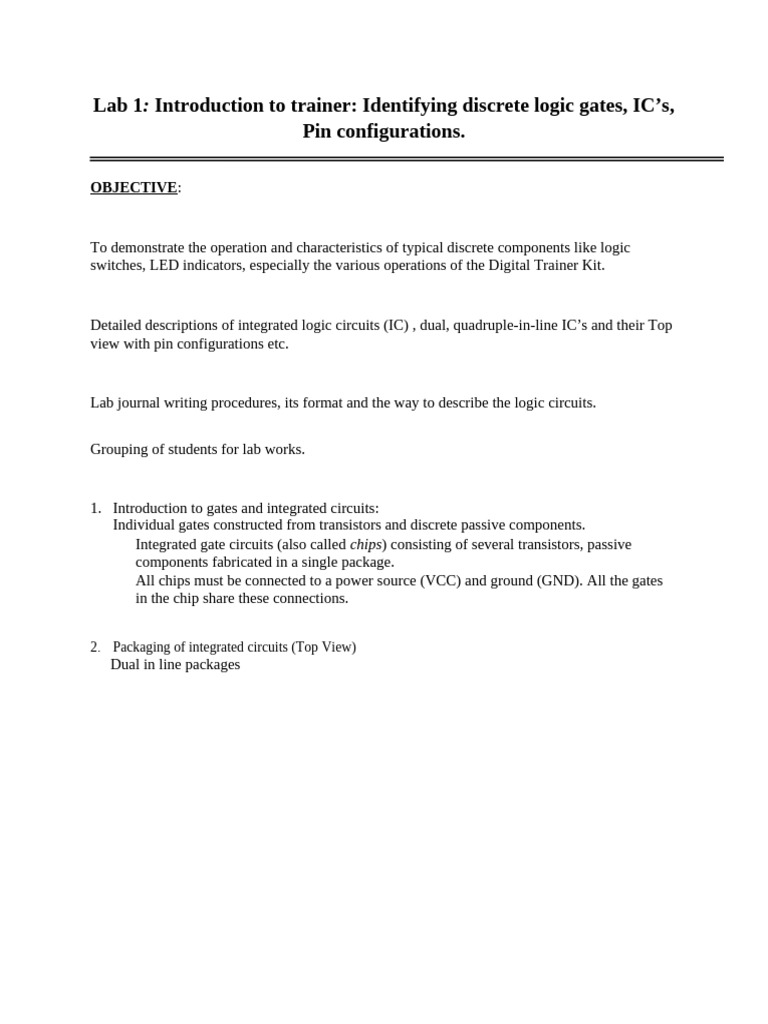 Lab Journal 1 | PDF