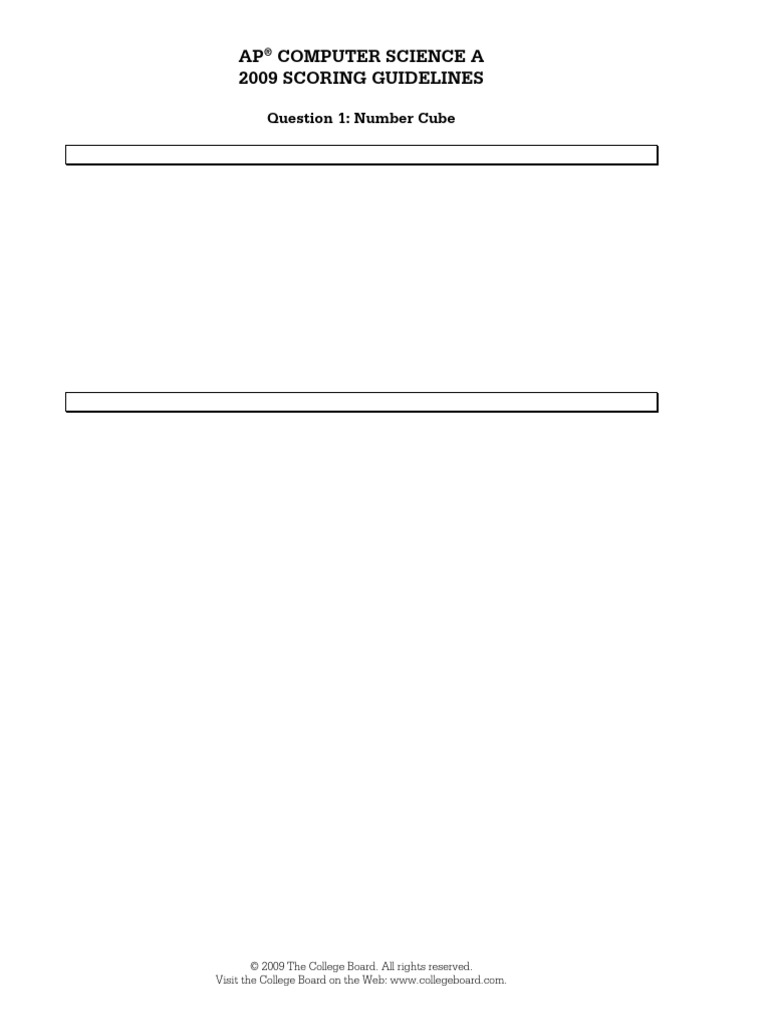 2009 Scoring Guidelines and Student Solutions 1 | PDF
