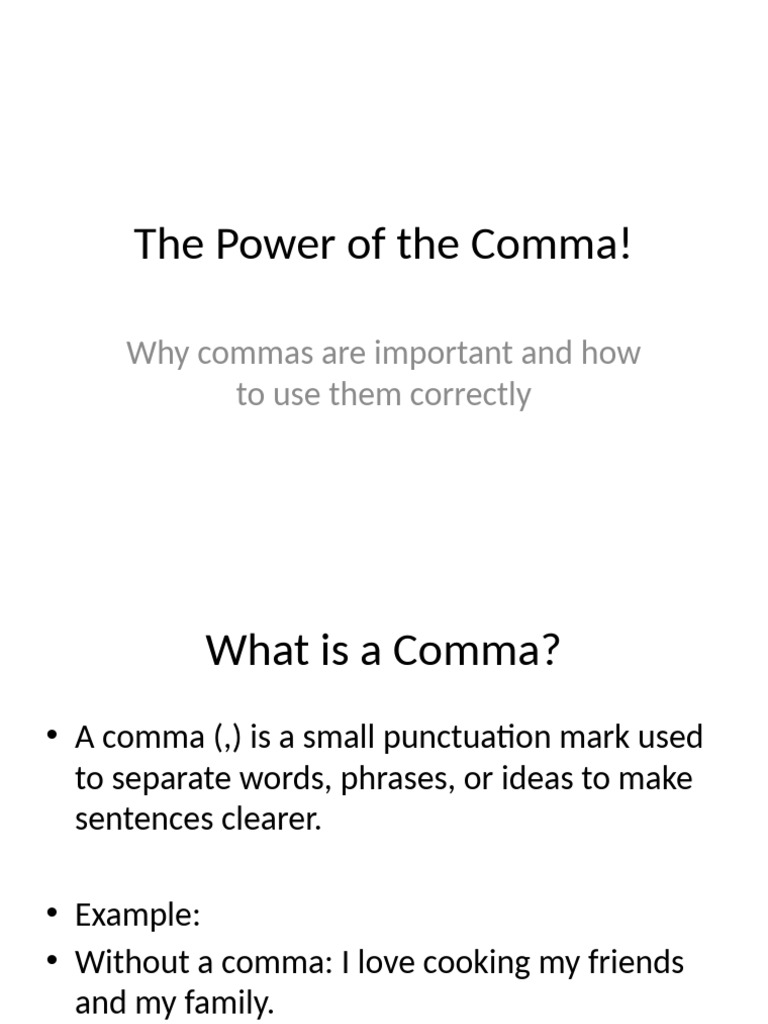 Mastering Comma Usage in Writing | PDF