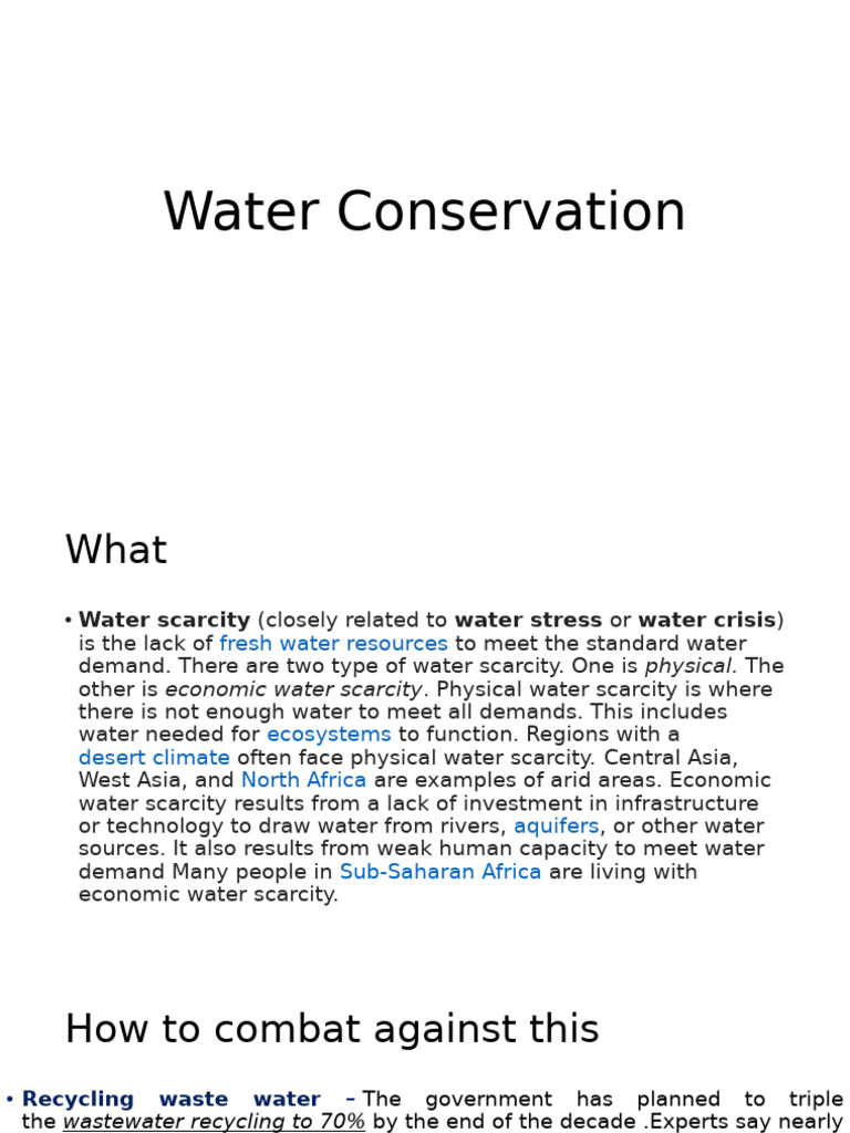 Water Conservation | PDF