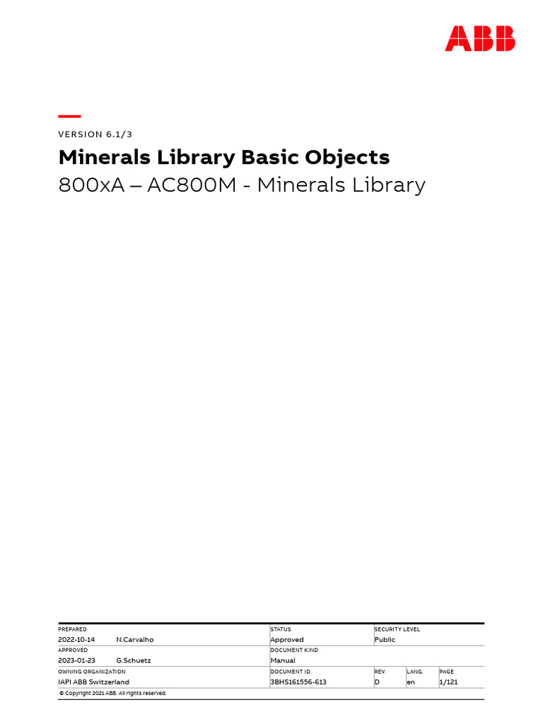 02 3BHS161556-613 MinLib Basic Objects | PDF | Parameter (Computer Programming)