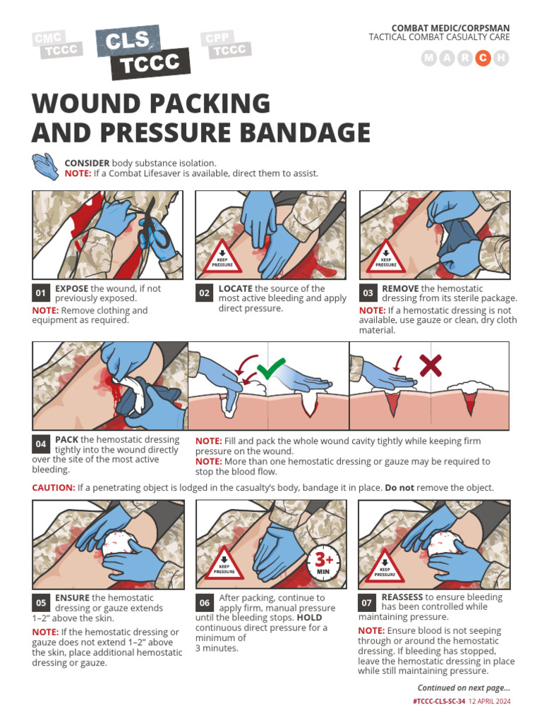 Cls Skill Card 9 2 Wound Packing Pressure Bandage en | PDF | First Aid