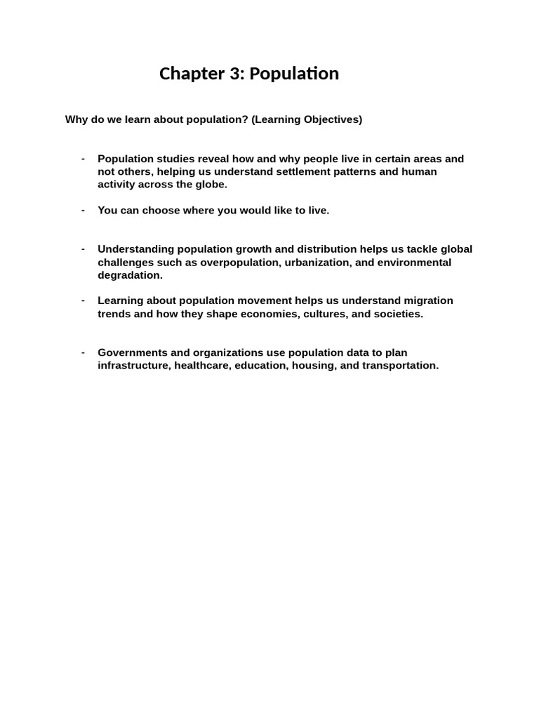 Understanding Global Population Dynamics | PDF | Human Migration | Desert