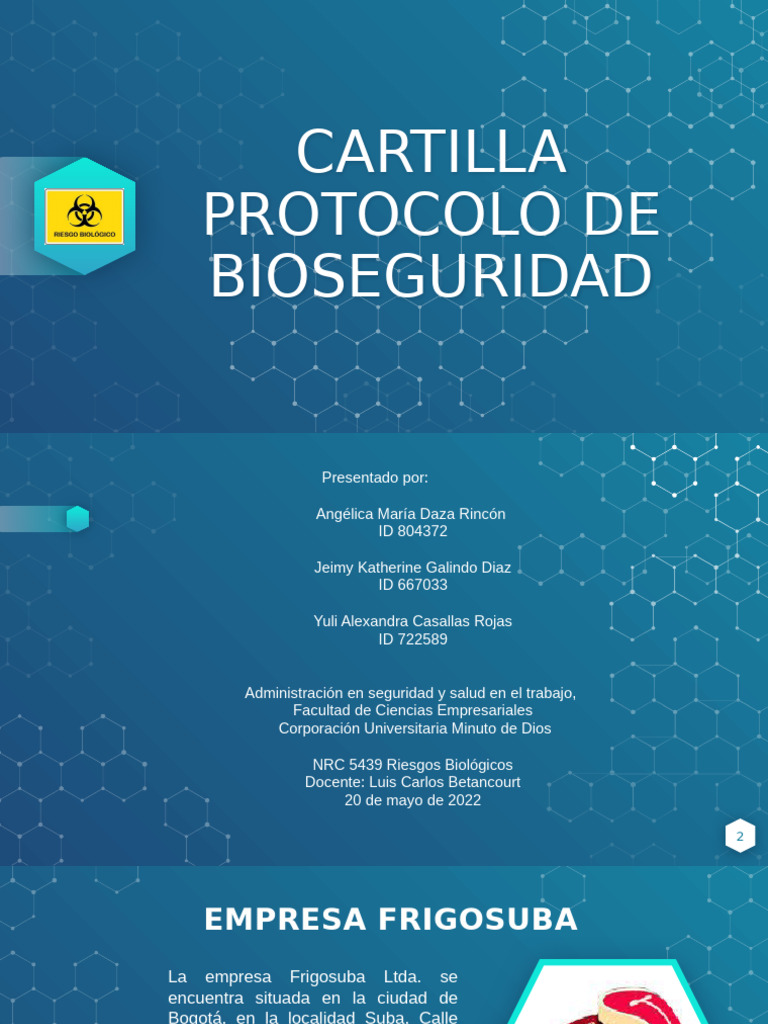 Cartilla Protocolo de Bioseguridad | PDF | Carne | Virus