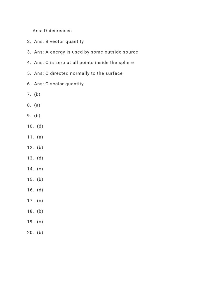 EMFT Unit1 MCQ Answers | PDF
