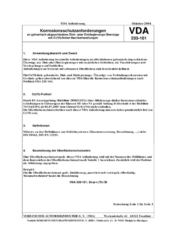 Vda 233-101 | PDF