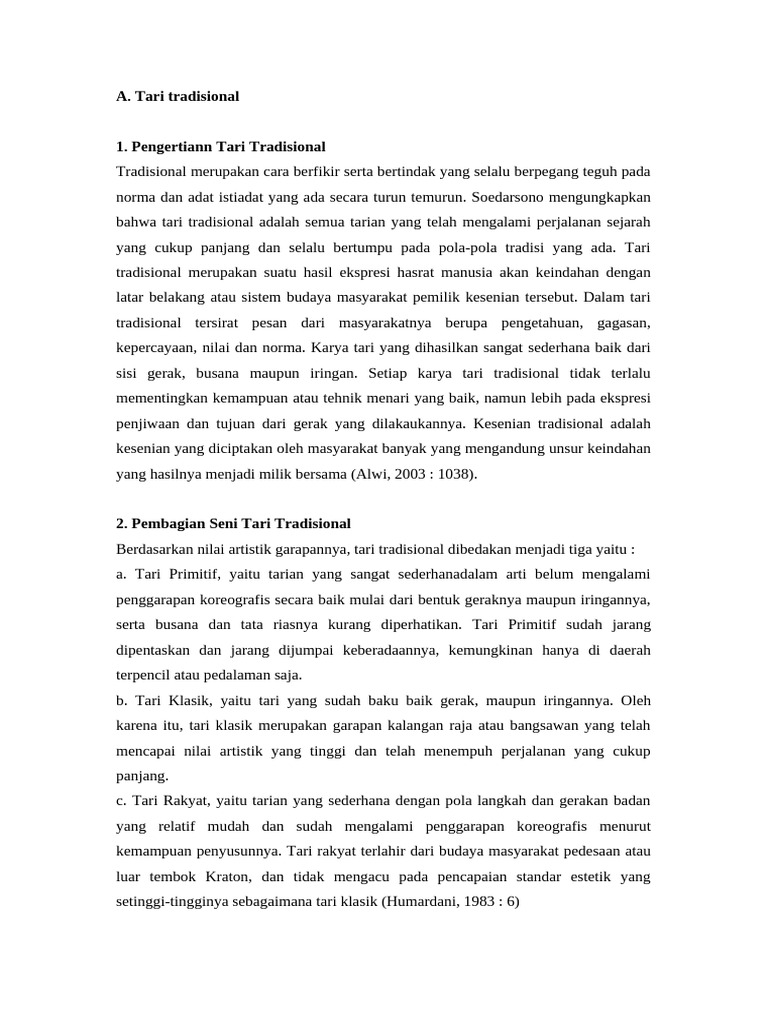Tari Tradisional | PDF