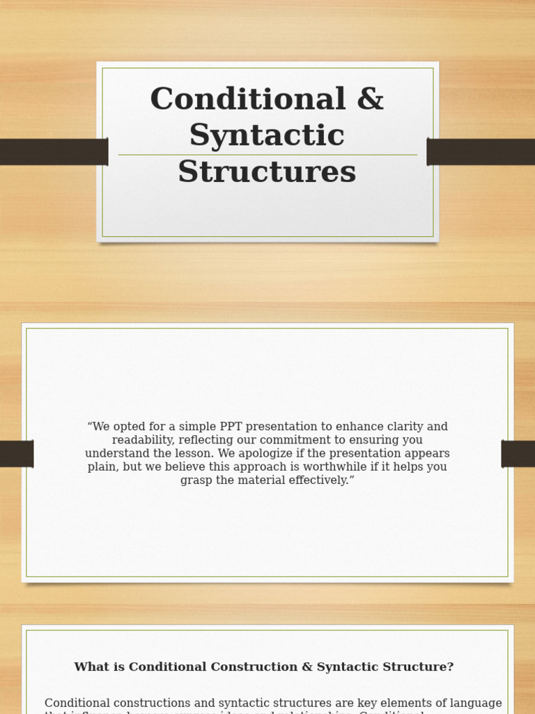 Conditional Construction Syntactic Structures | PDF | Verb | Syntax
