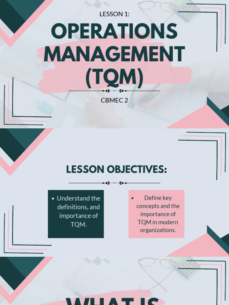 Lesson 1 - Operations Management (Prelim) | PDF | Business Economics | Business