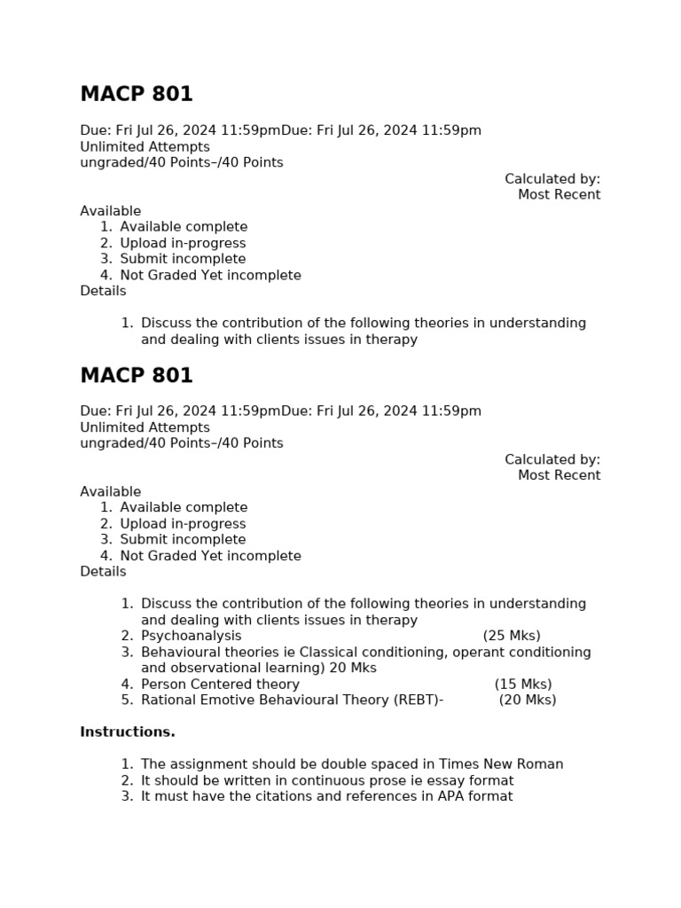 MACP 801 | PDF