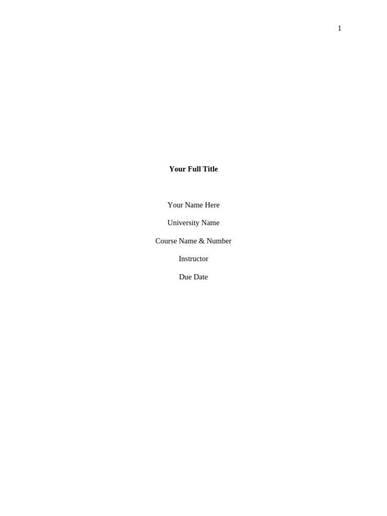 APA Format Paper Guidelines | PDF