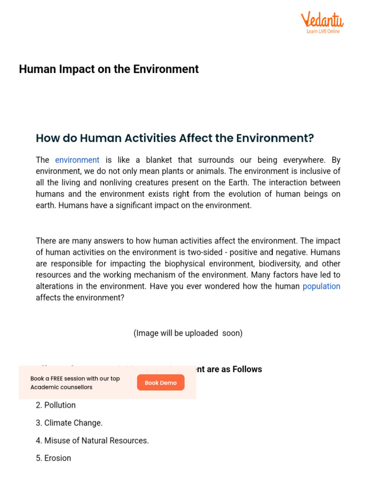 Human Impact On The Environment | PDF