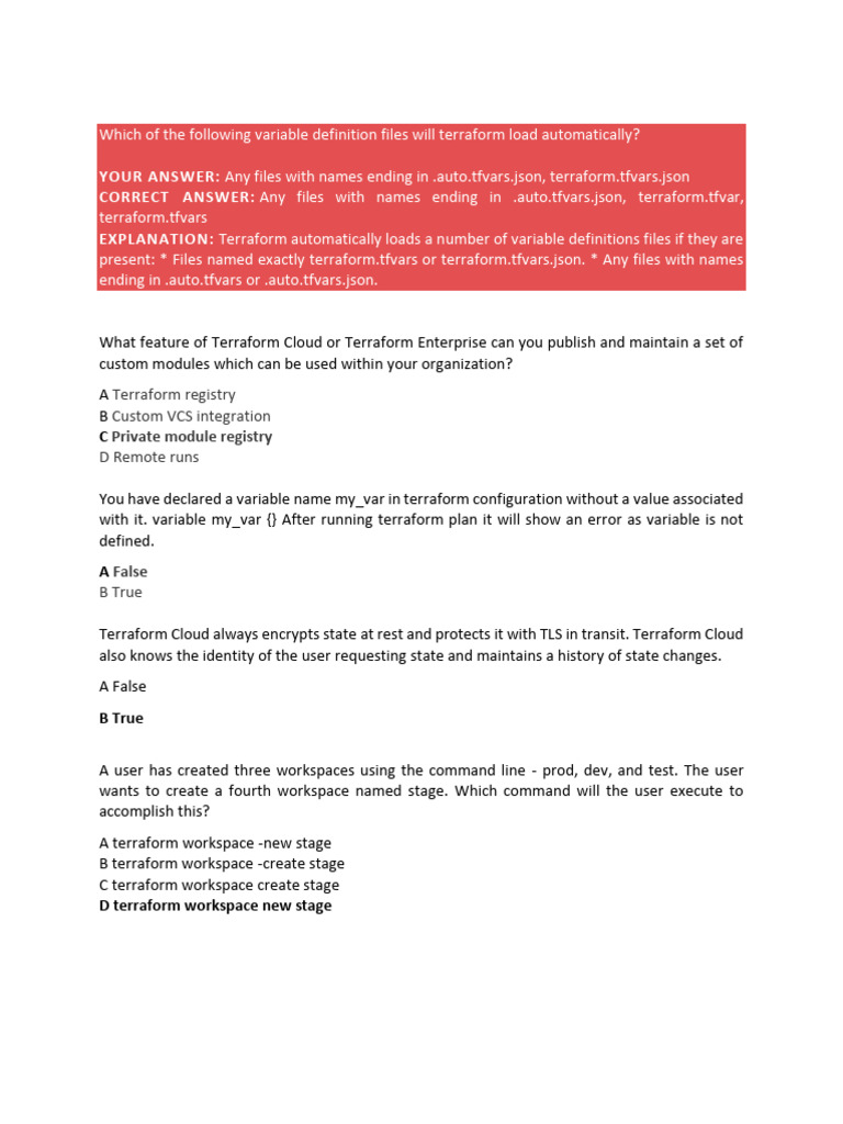 Terraform Variable Management and Features | PDF | Cloud Computing | Command Line Interface