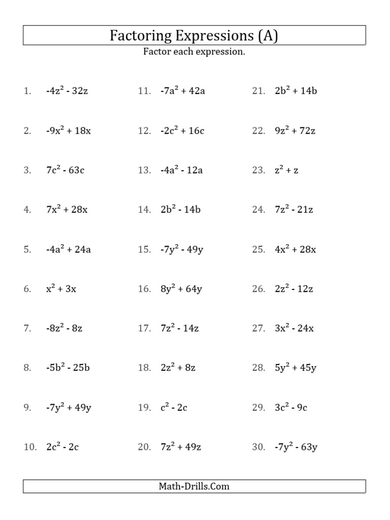 Expressions Factoring Allsquares Xcoef Negmult 001.1416590789 | PDF