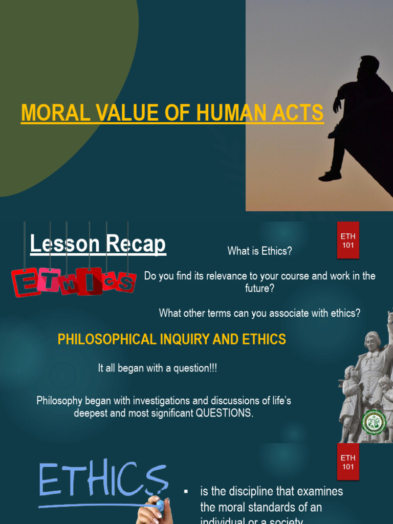 NOTES - Moral Value of Human Actions - 2025 | PDF | Morality | Intention