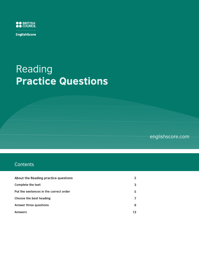 Reading Test Question Types Explained | PDF | Sleep | Credit