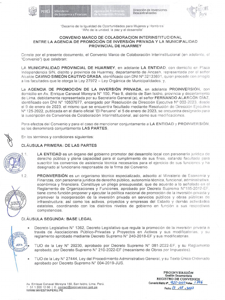 CONVENIO INVERSION PUBLICA | PDF