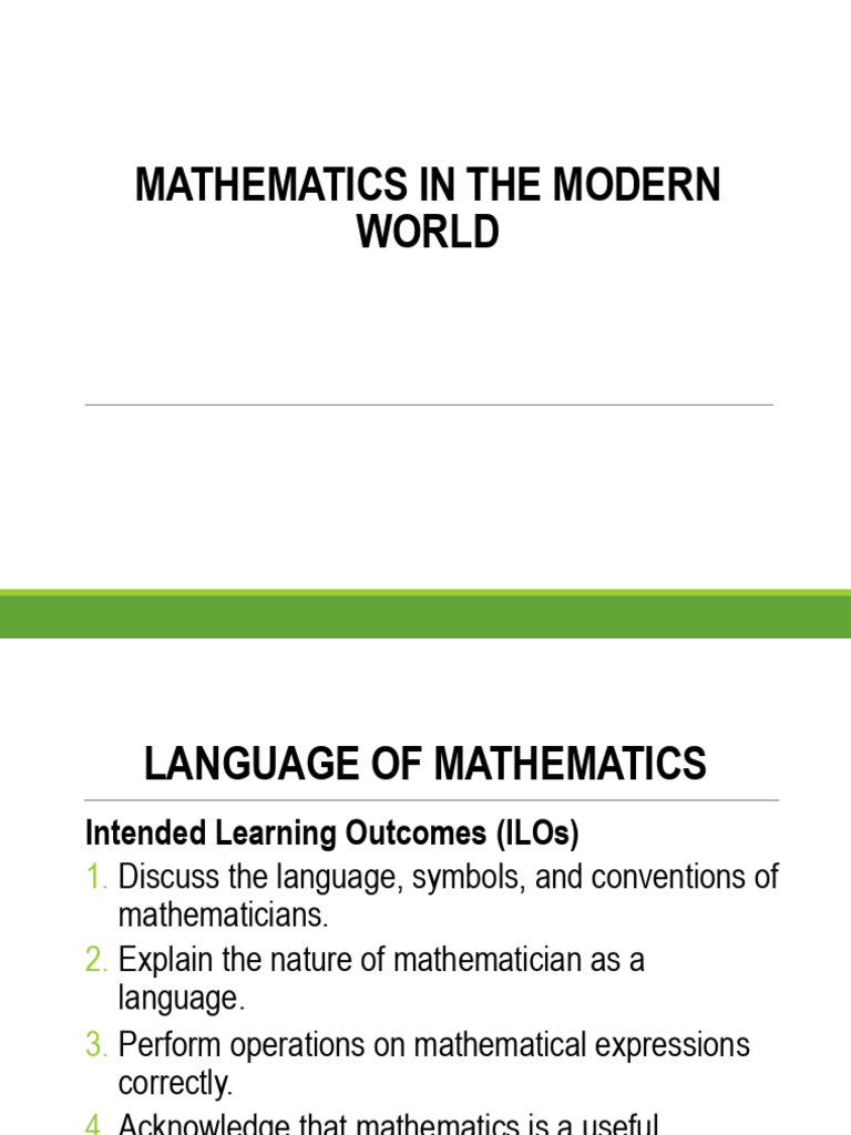 2 - Mathematical Language and Symbols | PDF | Mathematics | English ...