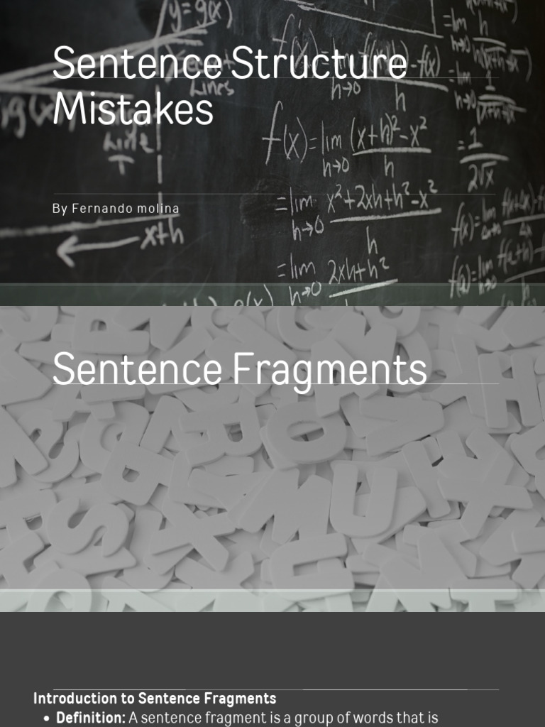 Sentence Structure Mistakes - PPTX - 20241125 - 151113 - 0000 | PDF ...