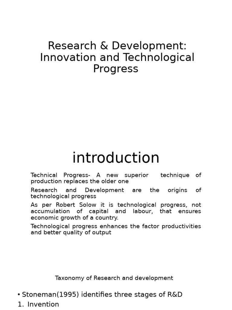 Research & Development | PDF | Innovation | Market (Economics)