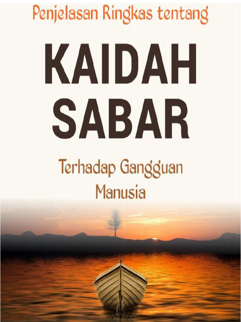 2-Kaedah Dalam Bersabar | PDF