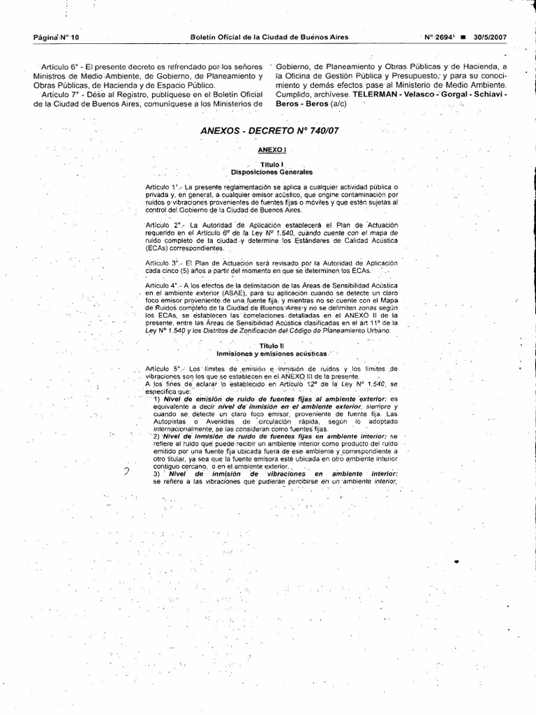 Normativa Ruido Ciudad Bs As | PDF