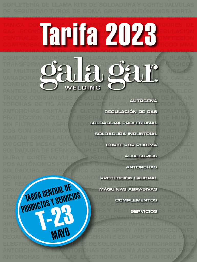 Tarifa Galagar TM 2023 | PDF | Soldadura | Construcción