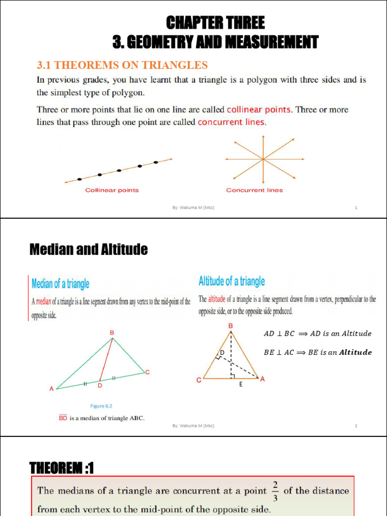 Remedial Mathematics Chapter 3 Geometry | PDF | Rectangle | Circle
