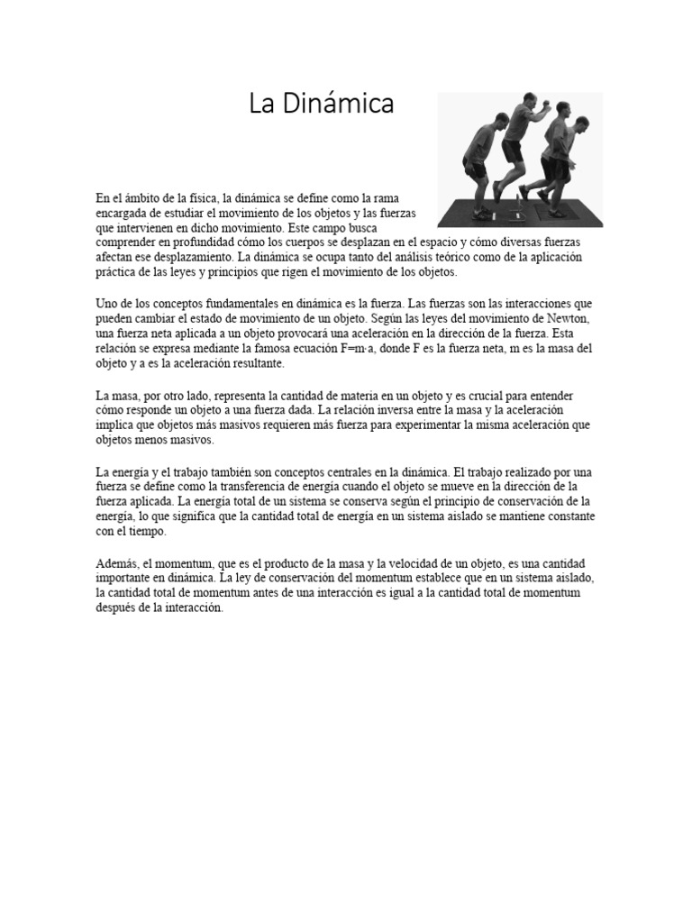 Introducción a la Dinámica en Física | PDF