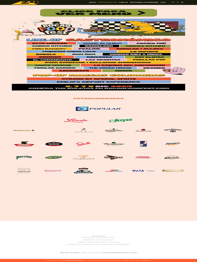 Line-Up del Bocao Food Fest 2024 | PDF