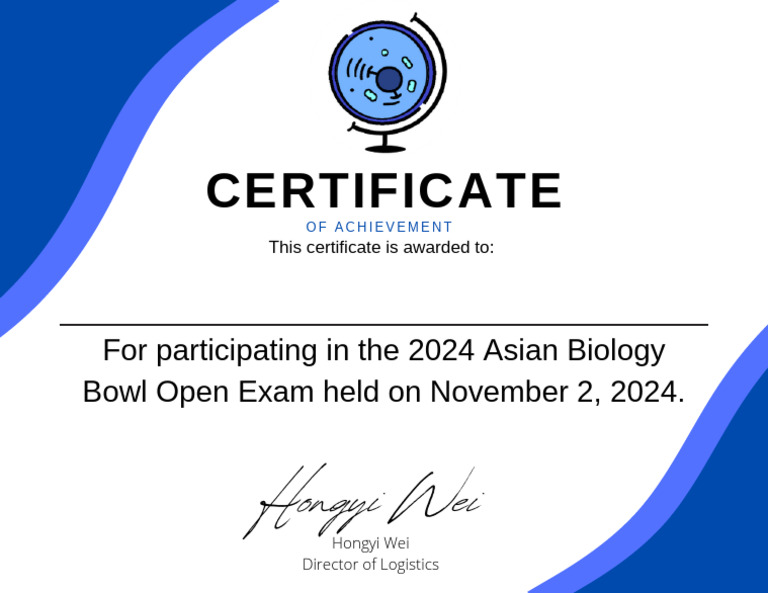 Biology Certificate | PDF