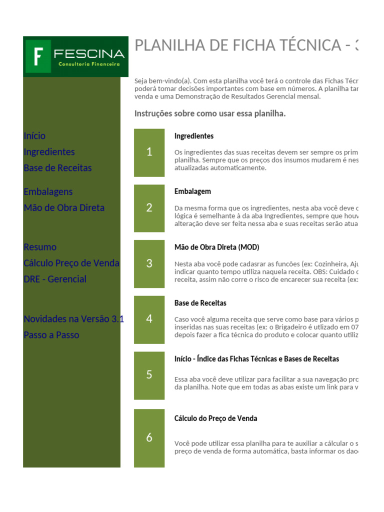 Modulo 3 Ficha Tecnica 1 | PDF | Custo | Receita