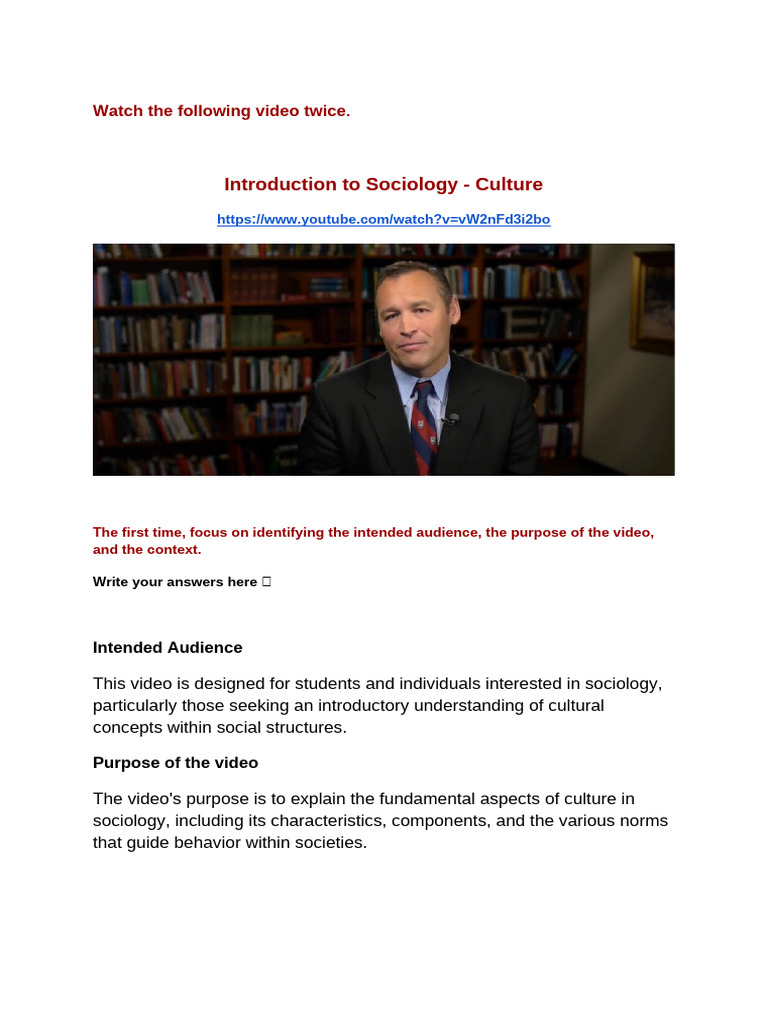 Intro To Sociology - Level 8 - Andres Gonzalez | PDF | Sociology ...
