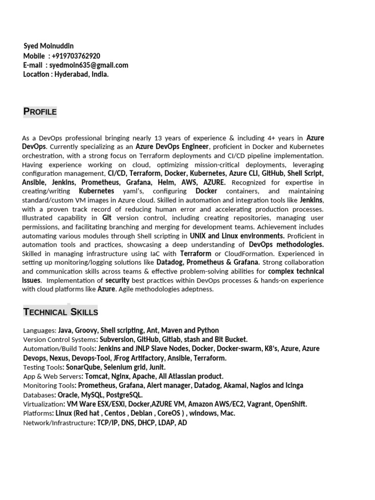 Syed Moinuddin Latest@2024 | PDF | Cloud Computing | Software Development