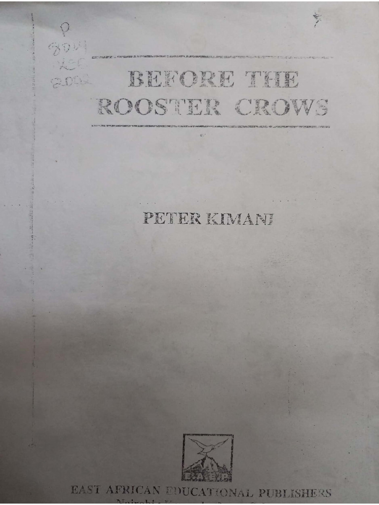 (Lit 122) Before the Rooster Crows | PDF
