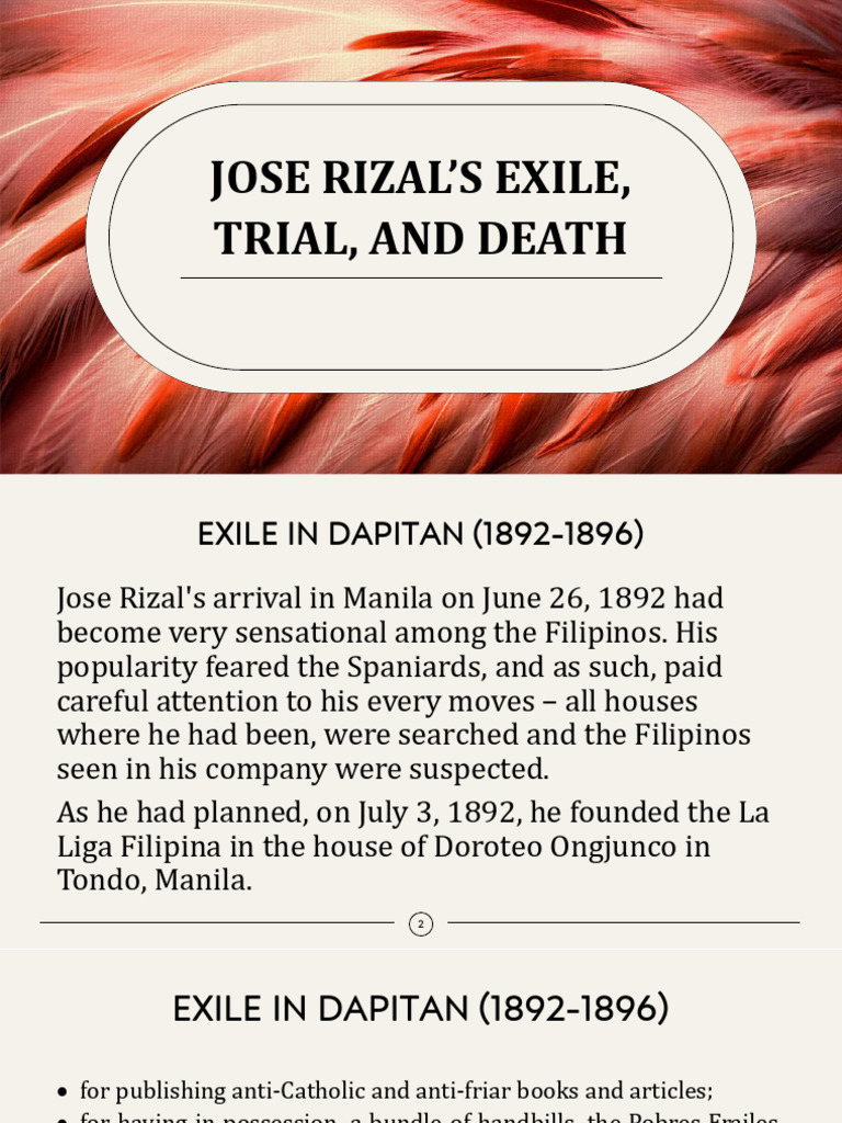 Jose Rizals Trial Exile and Death | PDF