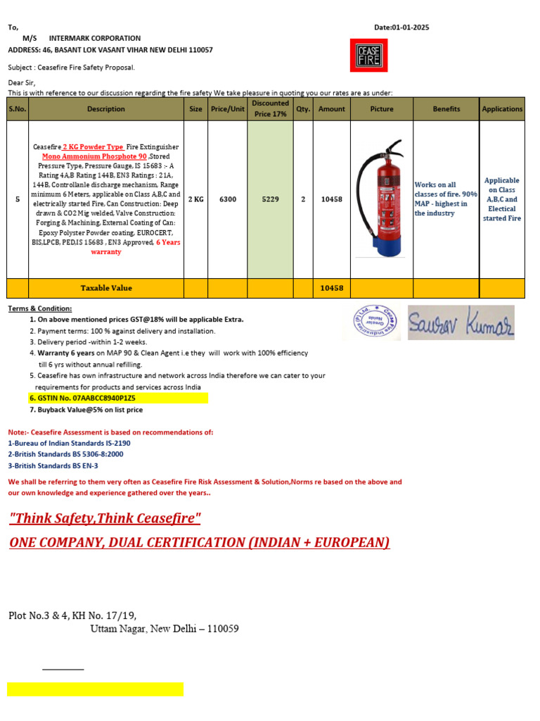 Proposal - INTERMARK CORPORATION...... | PDF
