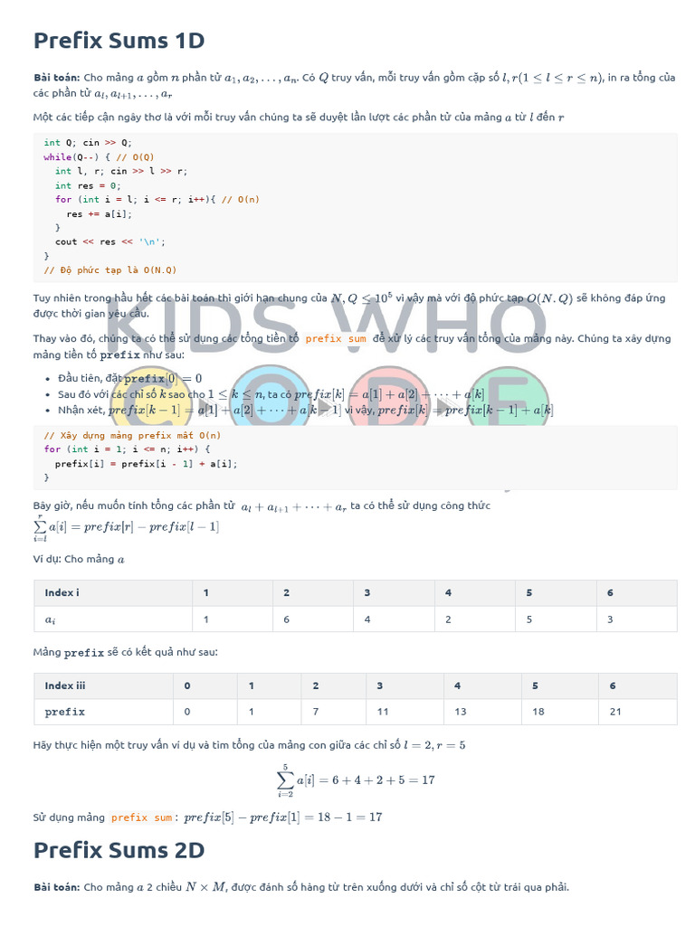 Prefix Sums | PDF