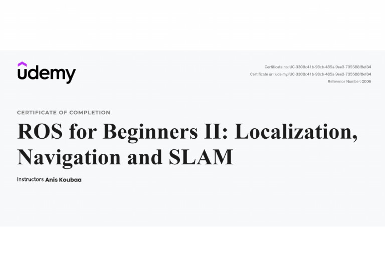 ROS II-Udemy-certificate | PDF