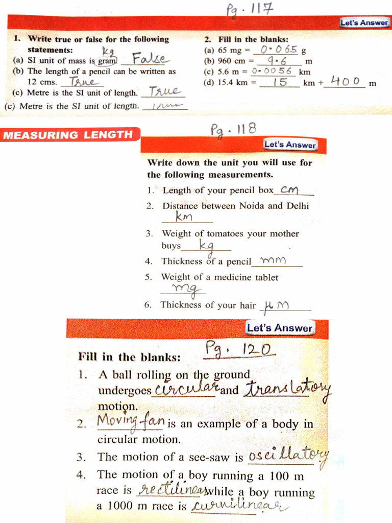 Ch.11 (Book Ex.) Measurement and Motion | PDF